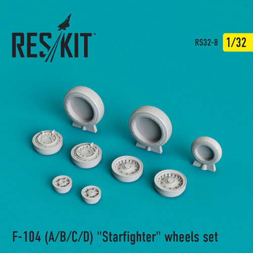 DISCONTINUED RES/KIT 32-0008 F-104 (A/B/C/D) "Starfighter" wheels set