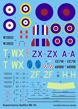 Techmod 48029 Supermarine Spitfire Mk VB