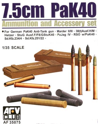 AFV Club 35075 Pak40 Ammo and Cases