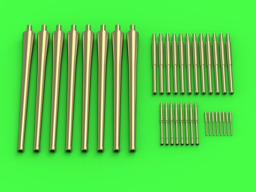Master SM-350-098 R.N. Zara armament - 203mm (8pcs), 100mm (12pcs), 37mm (8pcs), 13,2mm (8pcs) barrels (for Trumpeter kitset)