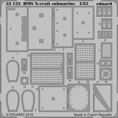 Eduard 53153 HMS X-craft submarine MERIT 635041