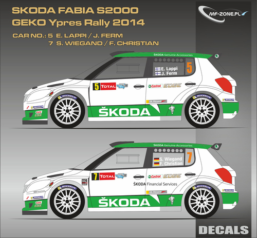 MF-Zone DC2416 Skoda Fabia s2000 Lappi, Wiegand - GEKO Ypres Rally 2014