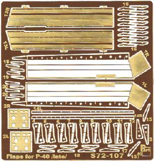 Part S72-107 Flaps P-40 (late) Academy/ Hasegawa