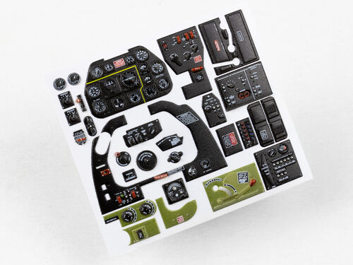 Red Fox Studio QS-24030 North American P-51 D Mustang - 3D Instrument Panels (for Trumpeter Kits)