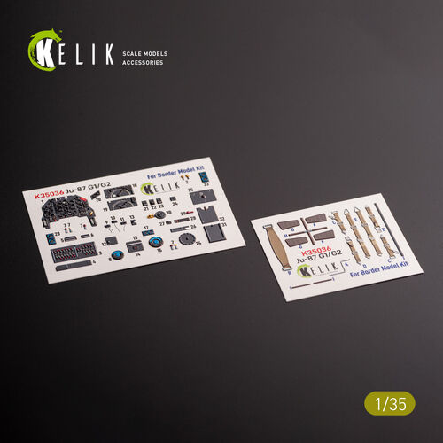 KELIK K35036 Ju-87 G1/G2 - Interior 3D Decals For Border Models Kit