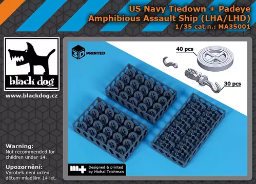 Black Dog MA35001 US NAVY tiedown + padaye (LHA/LHD)