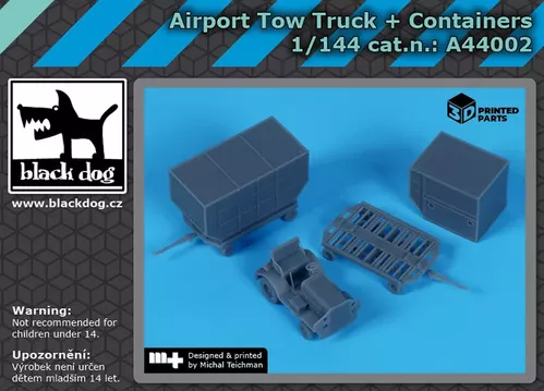 Black Dog A44002 Airport tow truck + containers