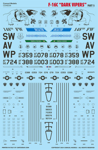 Caracal Models 48236 USAF Lockheed Martin F-16 C "Dark Vipers" Part 5
