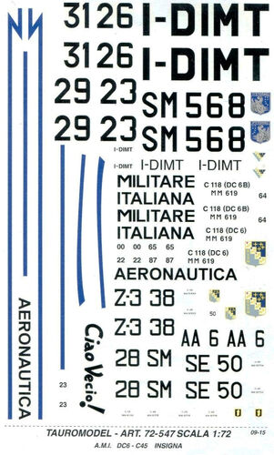 TAURO MODEL 72-547 DC-6 / C-53 and C -45 in AMI Service - Insignia