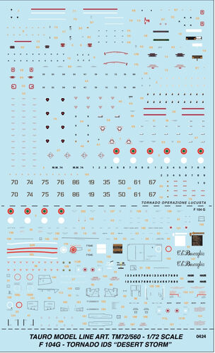 TAURO MODEL 72-560 Tornado and F-104 in AMI Service - Desert Storm Insignia