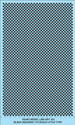 TAURO MODEL 433 Black Chess Decal Small Type - 2,6 x 2,6 mm