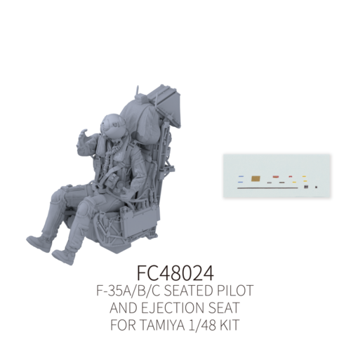 Galaxy-Model FC48024 F-35A/B/C Seated Pilot And Ejection Seat #4 (For Tamiya Kit)