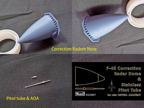 WandD STUDIO R32007 F-4E/F/G Correction Radar Dome And Stainless Pitot Tube (For Revell/Academy)