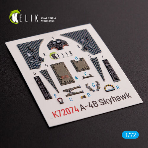 KELIK K72074 A-4B 'Skyhawk' Interior 3D Decals For Hobby 2000/Fujimi Kit