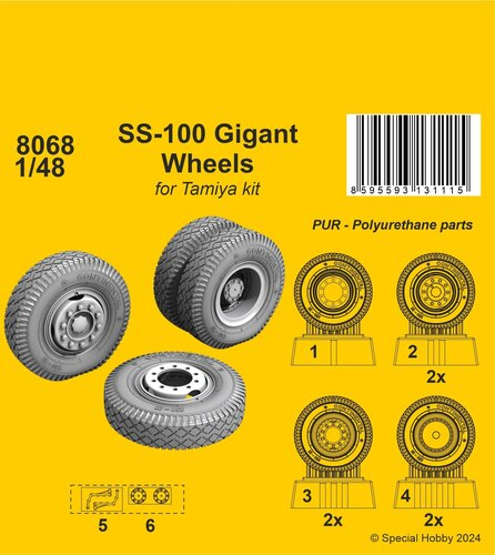 CMK K8068 SS-100 Gigant Wheels (For Tamiya Kit)