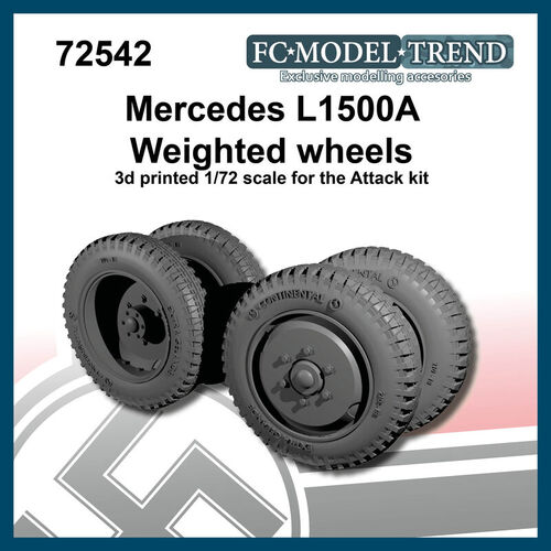 FC ModelTrend 72542 Mercedes L1500A Weighted Wheels (For The Attack Kit))