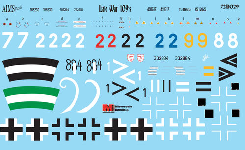 Aims 72D029 Late war Messerschmitt Bf-109's