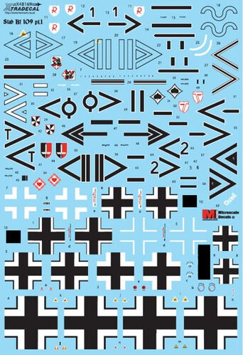 Xtradecal 48169 Messerschmitt Bf-109 E/F/G - Stab aircraft Part 1 (13 schemes)