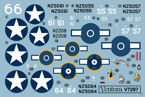 Ventura 7297 Douglas SBD-3 and SBD-5 Dauntless in RNZAF Service (4 schemes)