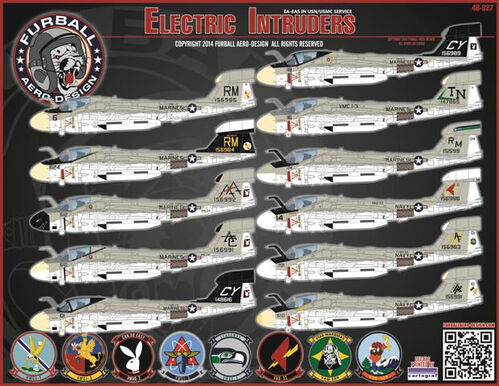 Furball Aero-Design 48027 EA-6 A 'Electric Intruders' in US Navy & USMC Service (11 schemes)