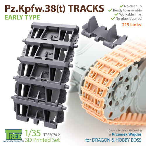 T-Rex Studio 85076-2 Pz.Kpfw.38(t) Tracks Early Type For DML/HOBBY BOSS