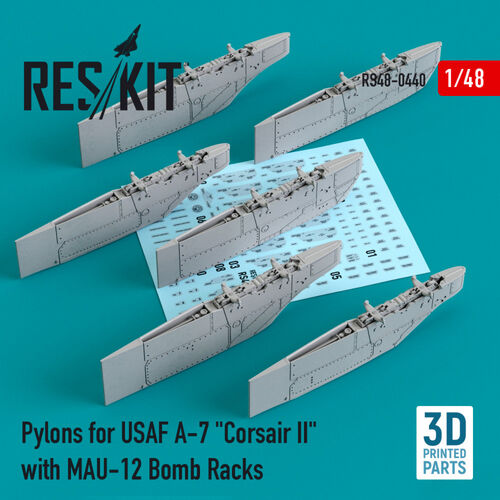 RES/KIT 48-0440 Pylons For USAF A-7 "Corsair II" With MAU-12 Bomb Racks