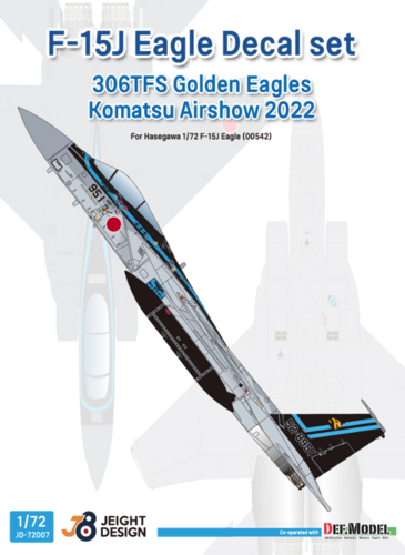 DEF Model JD72007 F-15J 306TFS Komatsu Airshow 2022 - Maverick special decal set