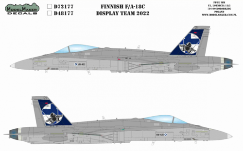 Model Maker Decals D72177 Finnish F/A-18 C Display Team 2022