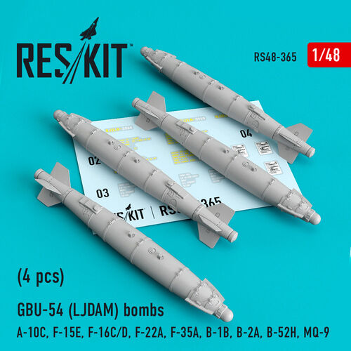 DISCONTINUED RES/KIT 48-0365 GBU-54 (LJDAM) bombs (4 pcs) (A-10C, F-15E, F-16C/D, F-22A, F-35A, B-1B, B-2A, B-52H, MQ-9)