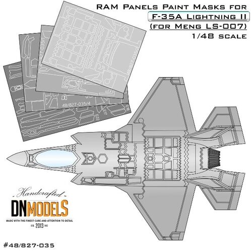 DN Models 48-827-035 RAM Panels Paint Masks For F-35A Lightning II