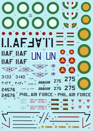 Hi-Decal Line 48034 F-86F-25/30 Sabre ( F-40 wing)