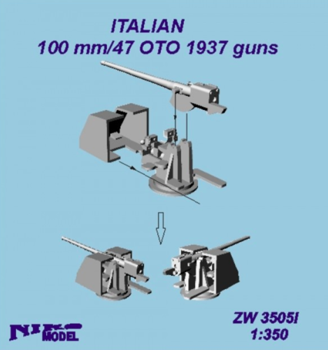 NIKO MODEL ZW3505I ITALIAN 100MM/ 47 OTO 1937 GUNS 5 to a pack
