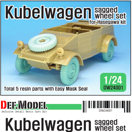 DEF Model DW24001 WW2 Kubelwagen sagged wheel set