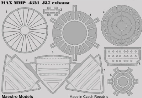 Maestro Models P4821 SAAB 37 Viggen trust doors