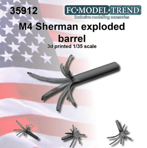 FC ModelTrend 35912 Blown gun for Sherman tanks