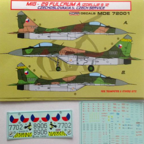 Kora Models MDE72001 MiG-29 Fulcrum A Czechoslovakia and Czech