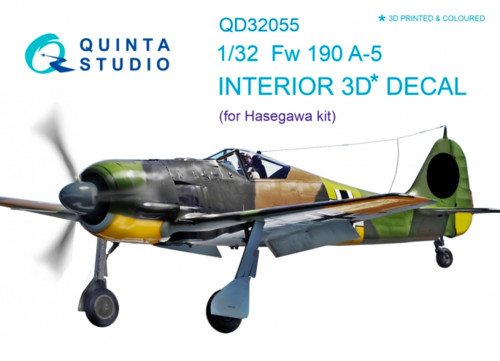Quinta Studio QD32055 FW 190A-5 3D-Printed and coloured Interior on decal paper