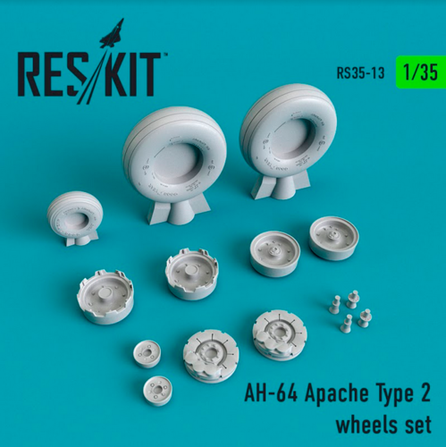 DISCONTINUED RES/KIT 35-0013 AH-64 Apache Type 2 wheels set