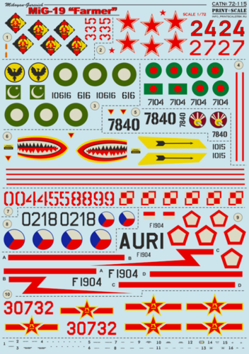 Print Scale 72-115 MIG 19 Farmer