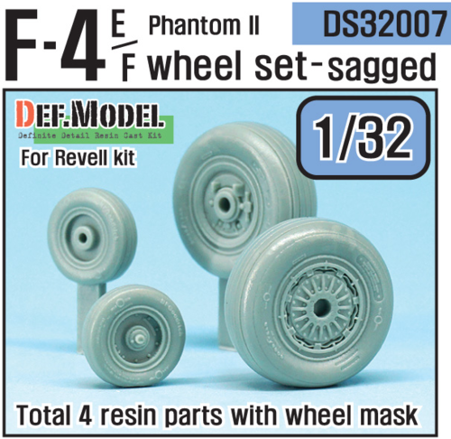 DEF Model DS32007 F-4E Phantom II Wheel set (for Revell 1/32)