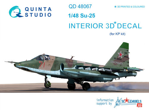 Quinta Studio QD48067 Su-25 3D-Printed & coloured Interior on decal paper