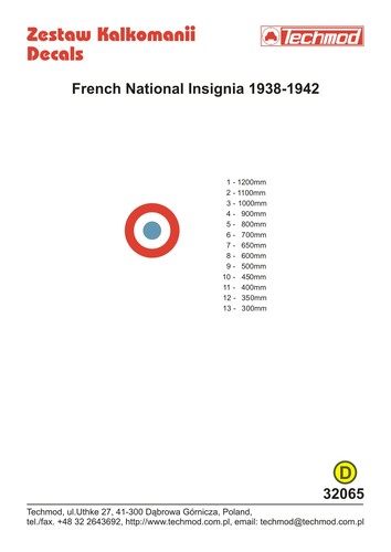 Techmod 32065 French National Insignia