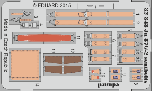 Eduard 32848 Ju 87G-2 seatbelts Trumpeter 03218