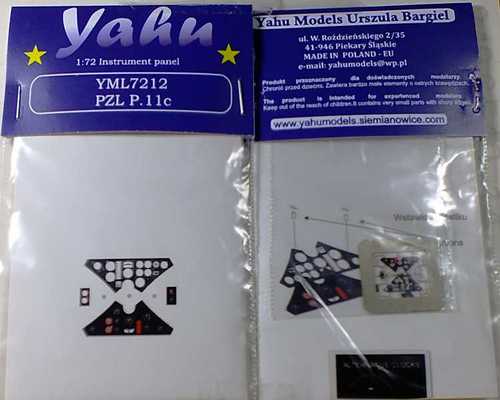 Yahu Models L7212 PZL P.11c Azur / Heller / PZW