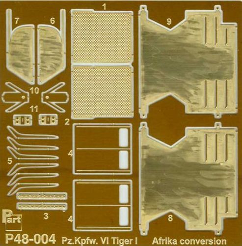 Part P48-004 Tiger I Afrika Korps conversion Tamiya