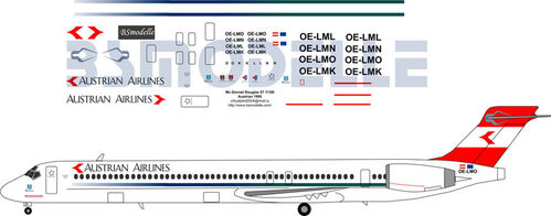 BSmodelle 100011 McDonnelL Douglas MD-87(DC-9) - Austrian Airlines Decal