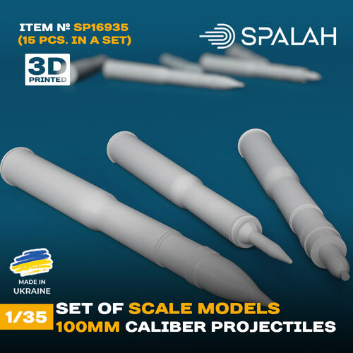 Spalah 16935 100mm Caliber Projectiles (15pcs)