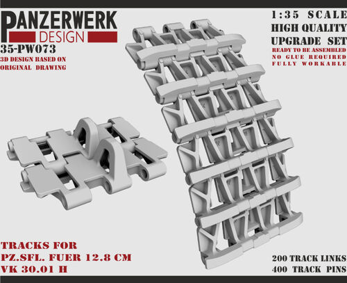 Panzerwerk Design 35-PW073 Tracks For Pz.Sfl. Fuer 12.8cm, VK 30.01 H