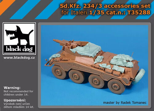Black Dog T35288 Sd.Kfz. 234/3 - Accessories Set (for Italeri Kits)