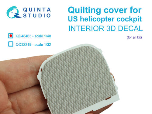 Quinta Studio QD48463 Quilting Cver for US Kelicopter Cockpit - 3D-Printed & Coloured Interior (for all kits)